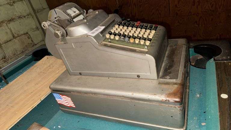 Vintage Burroughs Mechanical Adding Machine, Circa 1950s, Manual ...