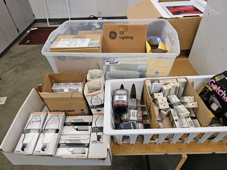 Mixed Sylvania, GE, RadioShack, Duracell Light Bulbs & Batteries ...