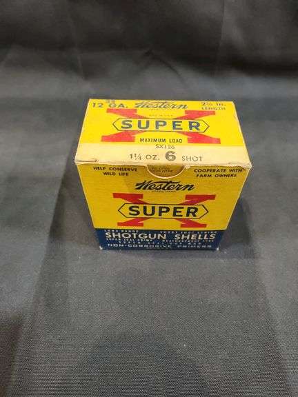 Western Super 12 GA Shotgun Shell Box - McLaughlin Auctioneers, LLC- mc ...