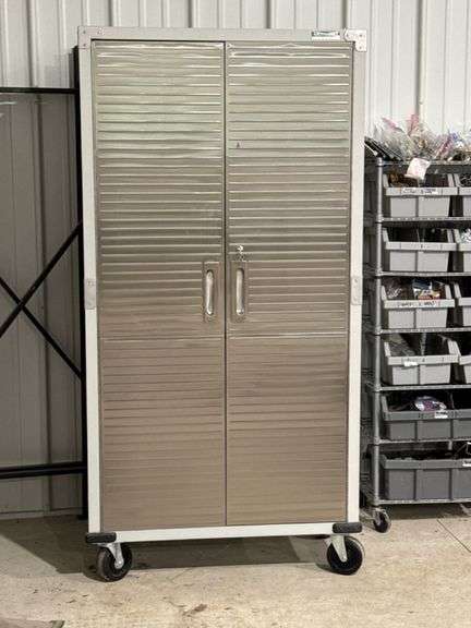 Seville Classics UltraHD Storage Cabinet, Stainless Steel, 4 Shelves ...