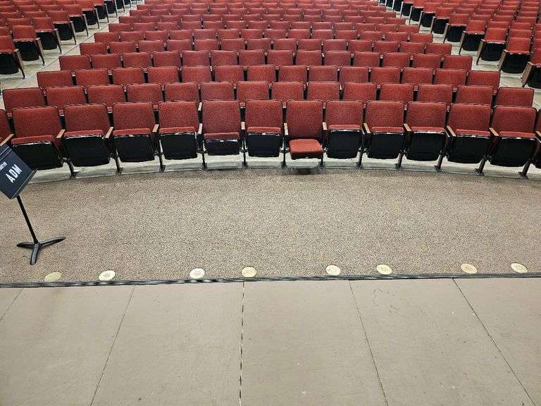 9 Rows Auditorium Seating - Center Row Facing Stage Rows A-J ...