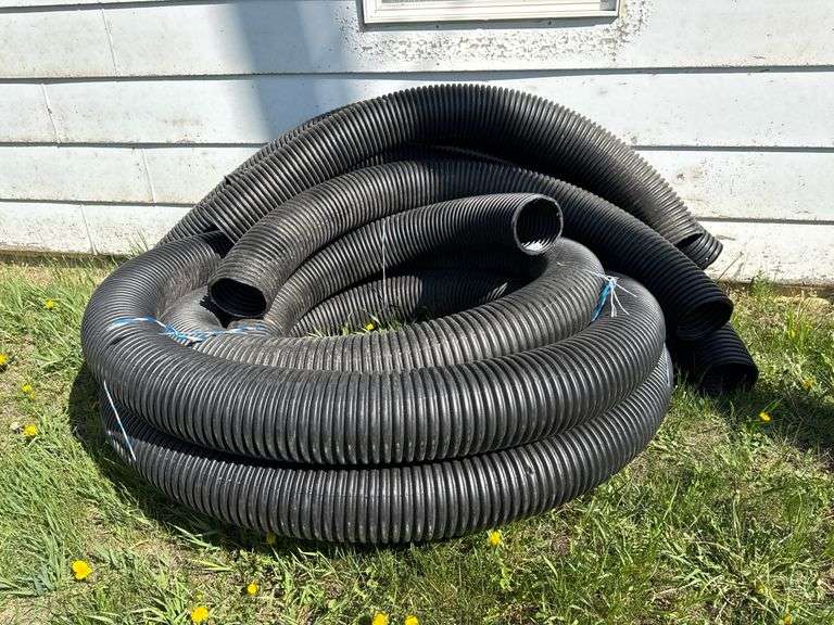 6" Black Corrugated Drainage Pipe, Suitable for Drainage and Irrigation ...