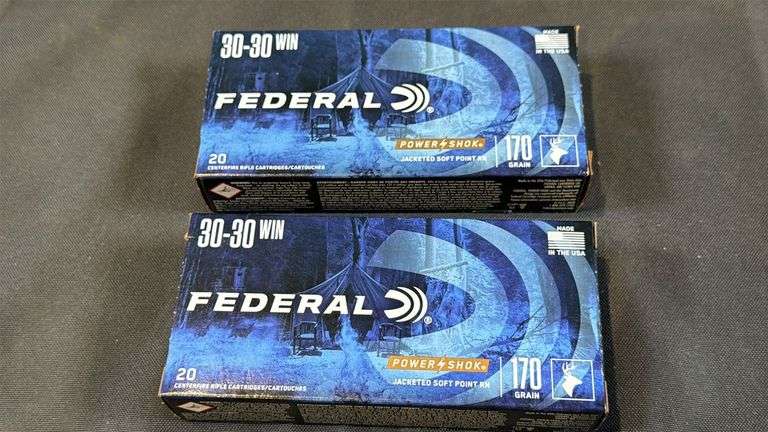 Federal Power-Shok 30-30 Win Ammunition, 170 Grain JSP, 20 Rounds per ...