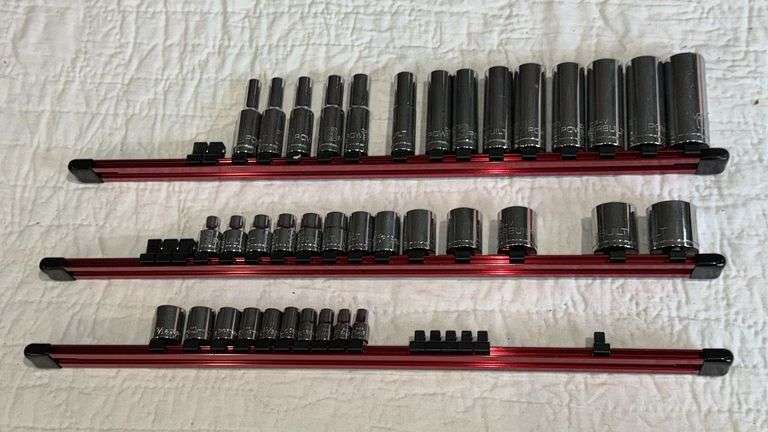 ARES Socket Set with Organizer Rails and Chrome Vanadium Steel ...