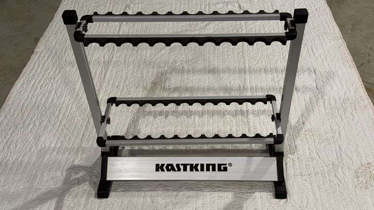 KastKing Fishing Rod Rack, 12-Rod Capacity, Black/Silver - McLaughlin ...