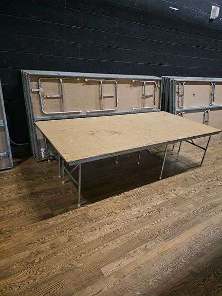 Wenger Portable Stage Platform, 8x4 ft, Metal Legs, Wood Surface. 4 ...