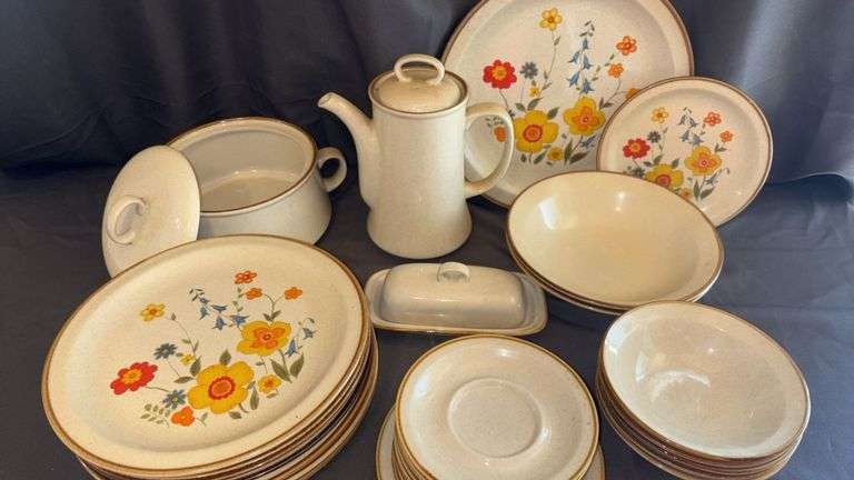 Alpine Mountain Stoneware Collection Dinnerware - Floral Pattern ...