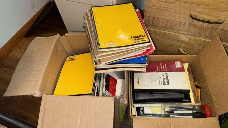 Two Large Boxes filled with Assorted Mead & Norcom Notebooks, 1 Subject ...