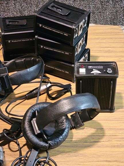 Production Intercom Inc. BP-1 Wired Intercom Belt Pack with Headsets ...