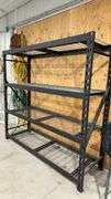 (3) Heavy-Duty Black Metal Storage Shelving Unit, 4 Shelves ...