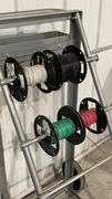 Wire Spool Cart, 4 Spool Holders, Portable with Wheels, Steel Frame ...
