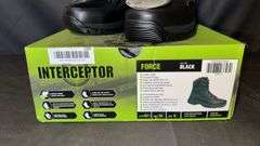 Interceptor Force Steel Toe Work Boots, Size 9 US, Black, Slip & Oil ...