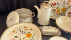 Alpine Mountain Stoneware Collection Dinnerware - Floral Pattern ...