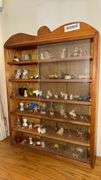 Display Cabinet with Miniature Figurines, Wood/Glass, 7 Shelves ...