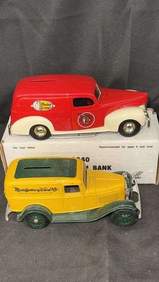 Scale Models 1940 Indian Panel & Montgomery Ward Van Bank, Die-cast ...