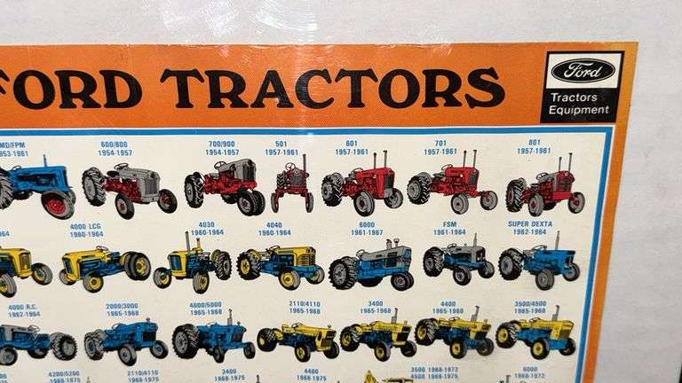 Ford Tractors History Poster, Framed - McLaughlin Auctioneers, LLC- mc ...