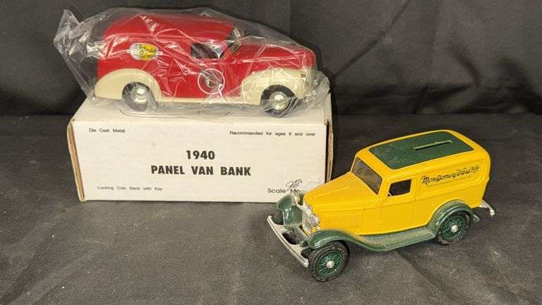 Scale Models 1940 Indian Panel & Montgomery Ward Van Bank, Die-cast ...