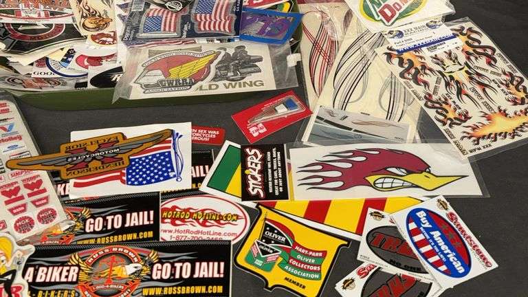 Assorted Decals & Stickers, Various Brands & Designs, 100+ Pieces ...