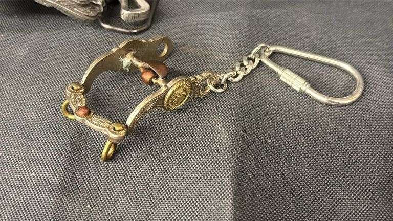 Decorative Horse Tack and Bit Belt Buckles with Keychain Attachment ...
