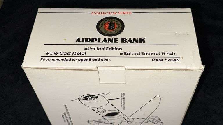 Indian Motorcycles Vintage Airplane Bank, 1:32 Scale, Die-cast Metal ...