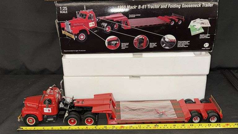 1960 Mack B-61 1:25 Scale Diecast Model with Trailer by First Gear ...