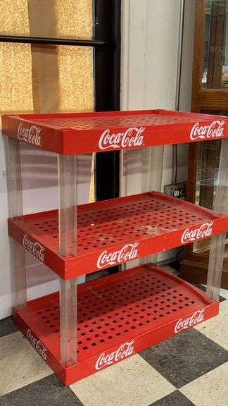 Coca-Cola Display Rack, 3 Shelves, Red, 32"x21"x14" - McLaughlin ...