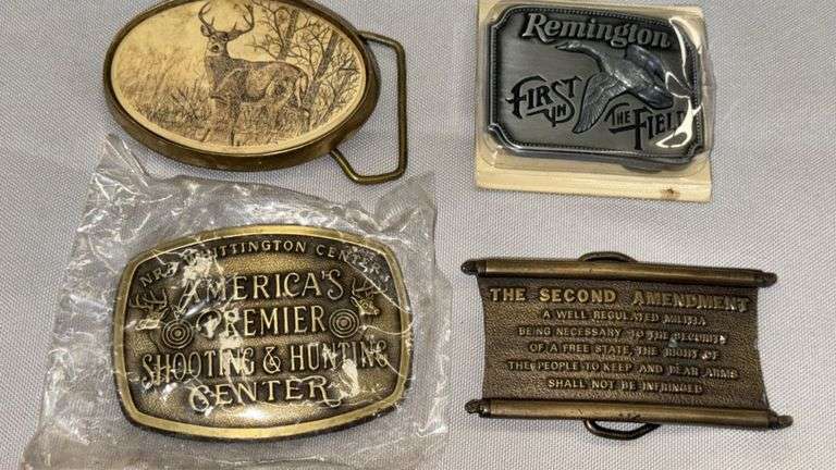Brass Belt Buckles, Bergamot Brass Works 1978, Second Amendment & More ...
