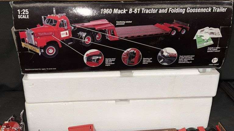 1960 Mack B-61 1:25 Scale Diecast Model with Trailer by First Gear ...