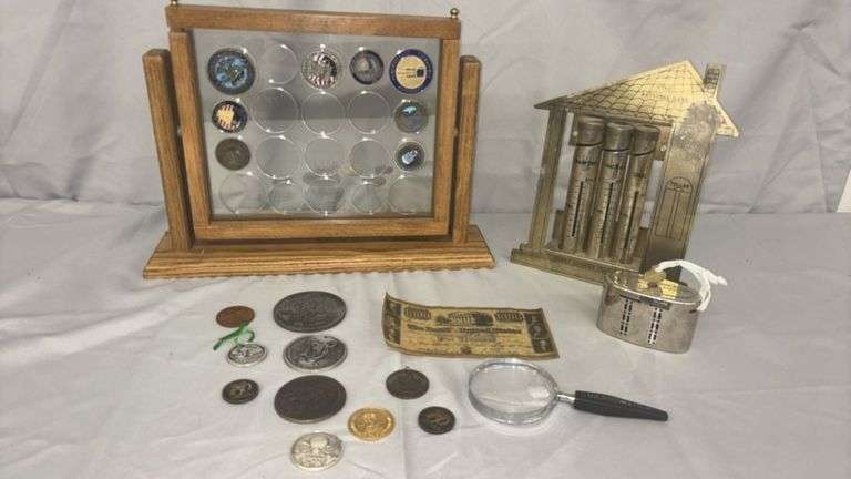 Coin Collection with Counter Display and (2) Unique Coin Sorting Banks ...