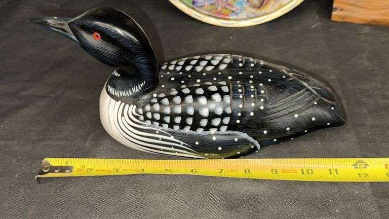 Minnesota Souvenir Set: Loon Figurine, Plate & Wooden Plaque ...
