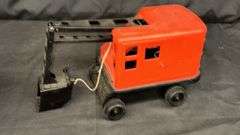 Vintage Buddy L Toy Excavator, Metal Construction, 1950s-1960s, Red ...