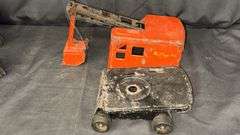 Vintage Buddy L Toy Excavator, Metal Construction, 1950s-1960s, Red ...