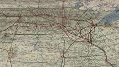 Burlington Northern Railroad Map, Geographically Correct USA, Railroad ...