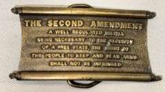 Brass Belt Buckles, Bergamot Brass Works 1978, Second Amendment & More ...