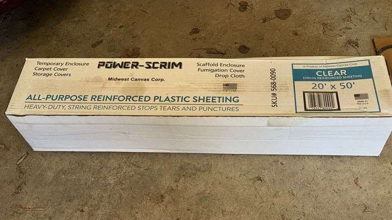 Midwest Canvas Corp. Power Scrim 20'x50' Reinforced Plastic Sheeting ...