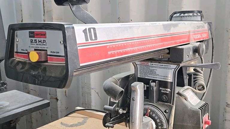 Craftsman Radial Arm Saw 113.199200, 2.5 HP Motor, 10" Blade, Serial ...