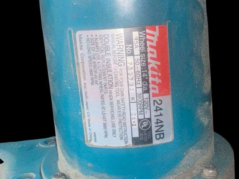 Makita 2414NB Cut-off Saw, 14" Blade, 3,800 RPM, 13 Amps, Includes ...