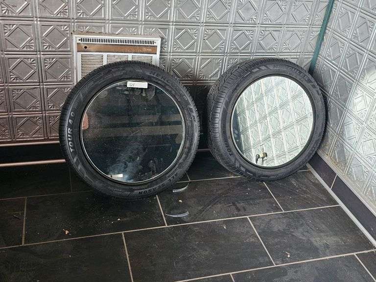 Tire Mirror Set, Decorative, 24" Diameter - McLaughlin Auctioneers, LLC ...