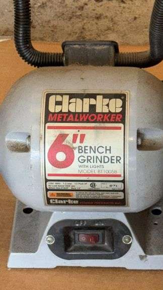 Clarke BT1005B 6" Bench Grinder with Lights, Model BT1005B - McLaughlin ...