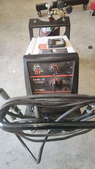 Hobart Handler 187 MIG Welder, 230V, 25-185A, Gas Cylinder Included ...