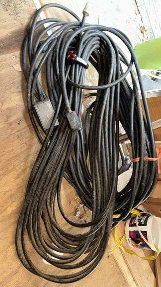 Electrical Power Cable, 100 ft, 4-Prong, NEMA 14-50 Plug, 250V, 50A ...