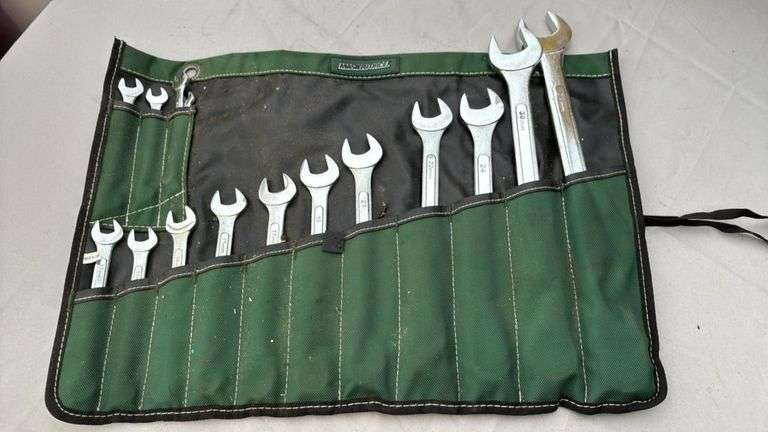 Metrinch Combination Wrench Set, 11 Pieces, Sizes 10mm-30mm, Roll-Up ...