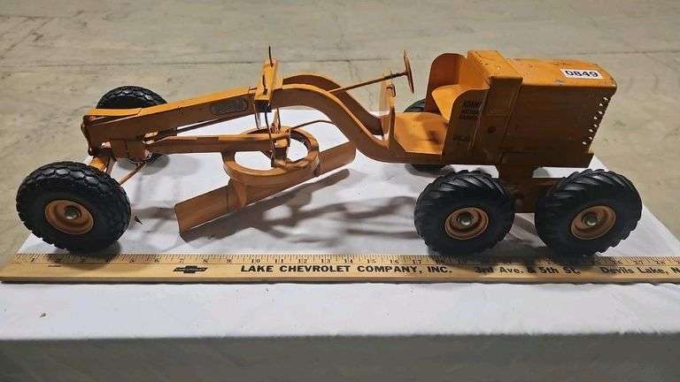 Adams Motor Grader Model Toys Diecast, Orange, Firestone Tires ...