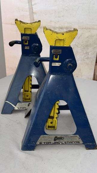 Cummings Pro 6 Ton Jack Stands, Blue/Yellow, Steel, Made in China ...