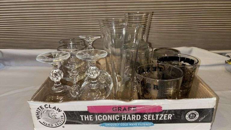 Mixed Glassware Set, Various Brands, Includes Pint, Wine, and Shot ...