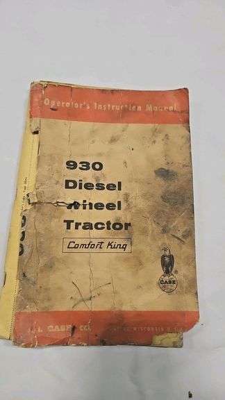 Case 930 Diesel Wheel Tractor Operator's Manual, 1960s Edition ...