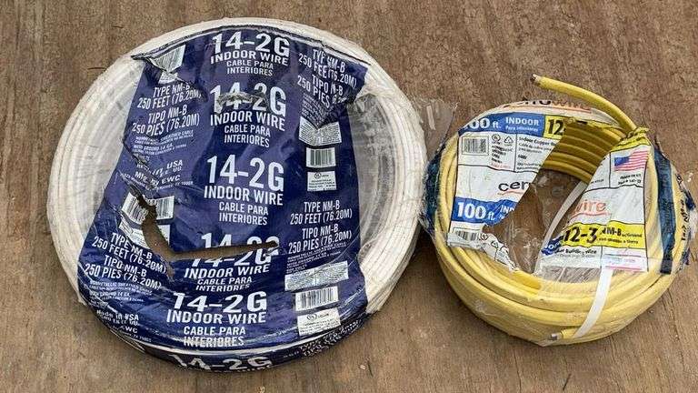 Cerrowire Indoor Electrical Wire, 12-3 NM-B 100ft Yellow & 14-2 NM-B ...