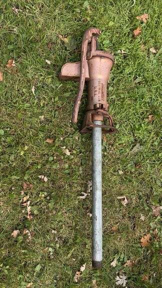Red Jacket Hand Water Pump, Cast Iron, Approx. 3ft Pipe, Made in USA ...
