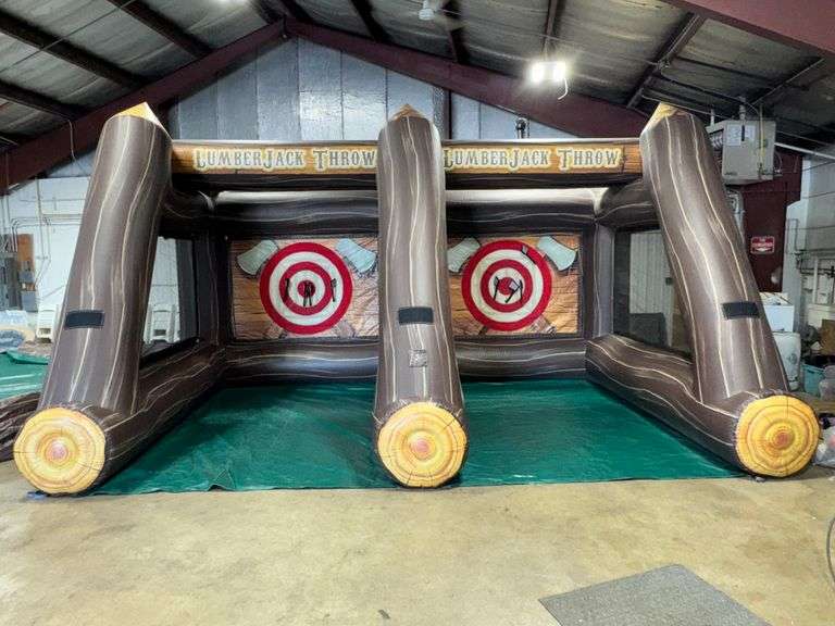 Lumberjack Axe Throw Inflatable - McLaughlin Auctioneers, LLC- mc-bid.com