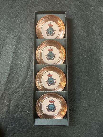 Coaster Ash Tray Set By Fantasy Copperware - Mariner Auction ...